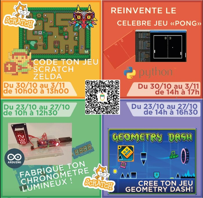 Stages codage informatique automne 2023 - Espace Michel Colucci - Montrouge